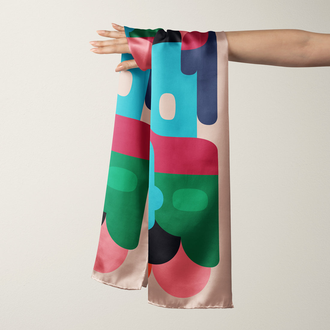 Max - 1960s style, colorful long silk scarf – mrsfishkin